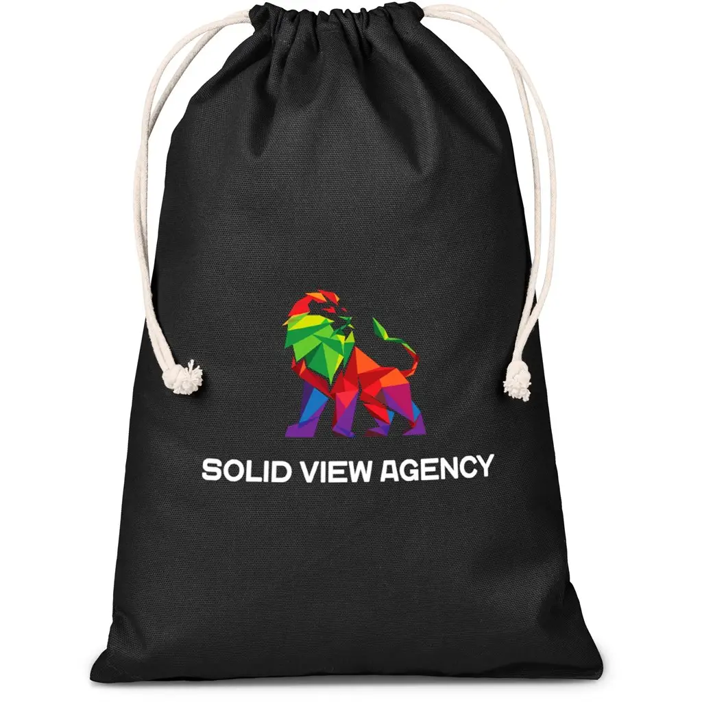 Allsorts Maxi Cotton Drawstring Pouch | Three6ixty