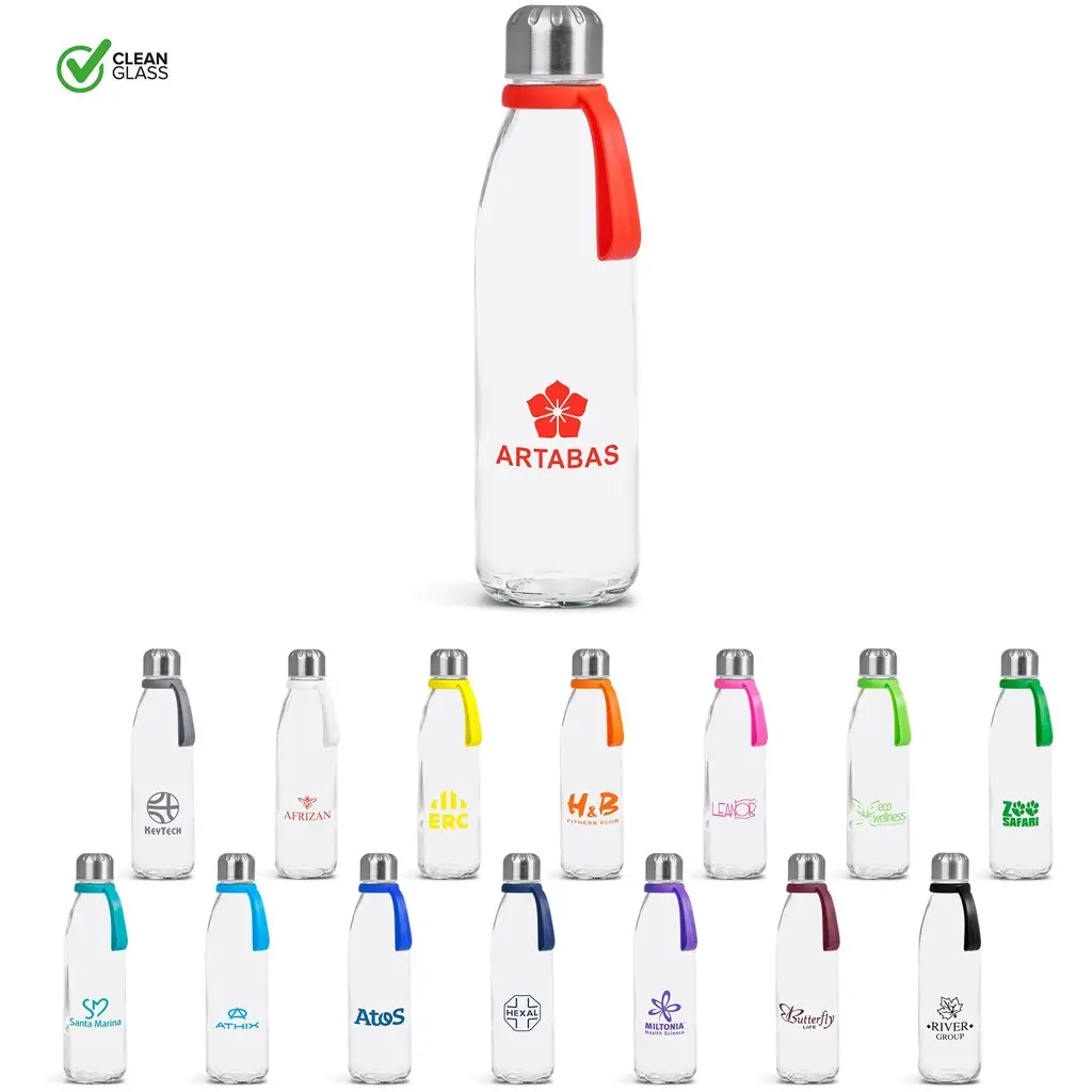 Kooshty Loopy Glass Water Bottle - 650ml | Three6ixty