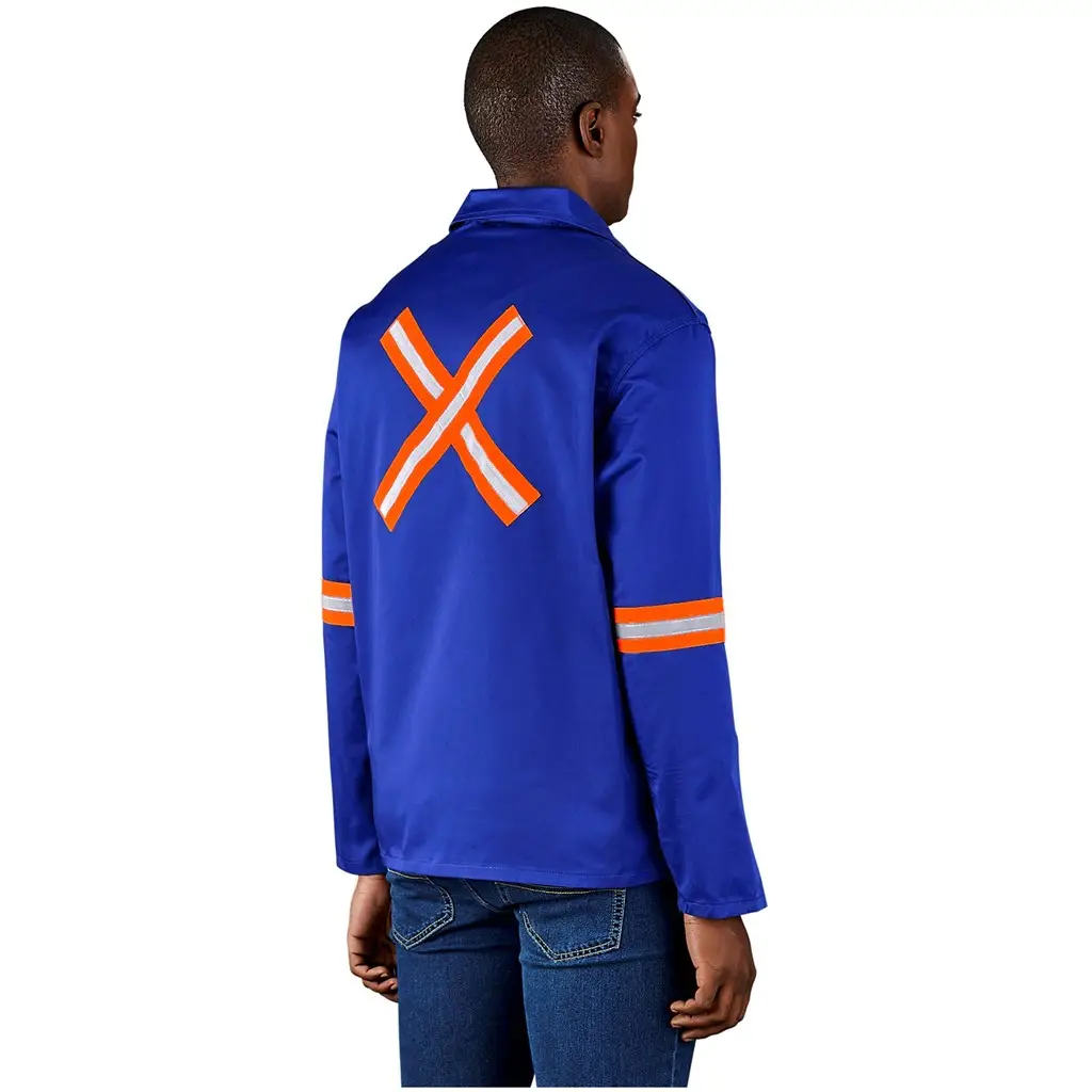 Site Premium Polycotton Jacket - Reflective Arms & Back - Orange Tape ...