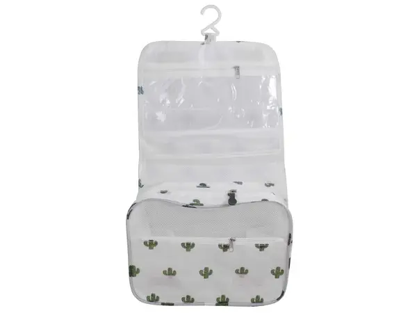 Velcro Hanging Toiletry Bag (Cactus Print) | Three6ixty