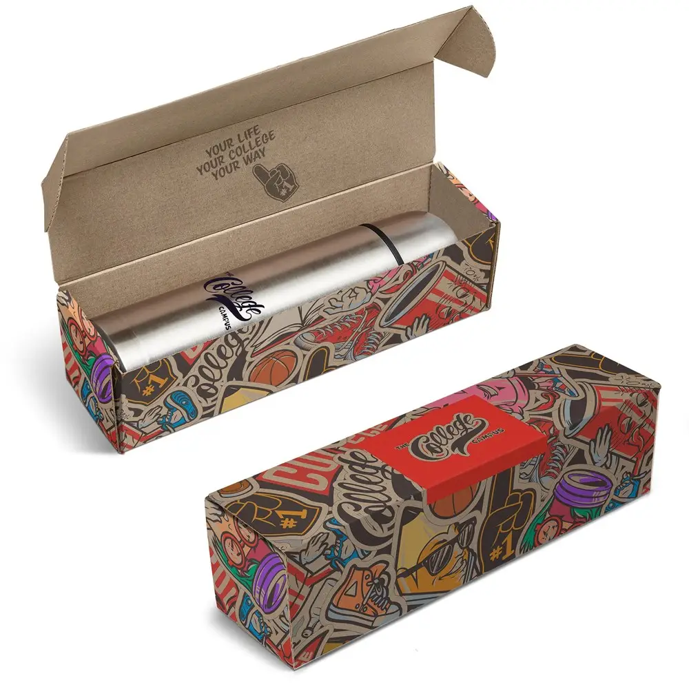 Consulate Flask in Bianca Custom Gift Box | Three6ixty