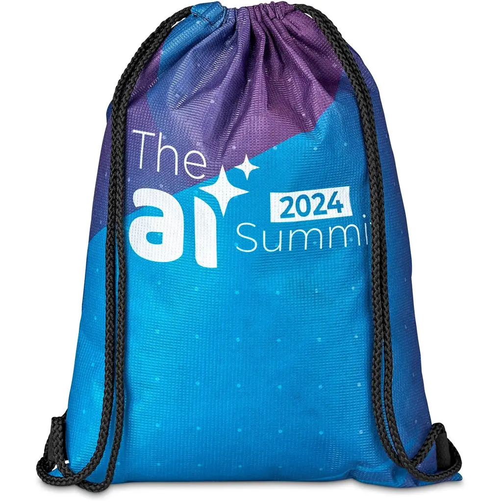 Pre-Production Sample Hoppla Bellville RPET Drawstring Bag | Three6ixty