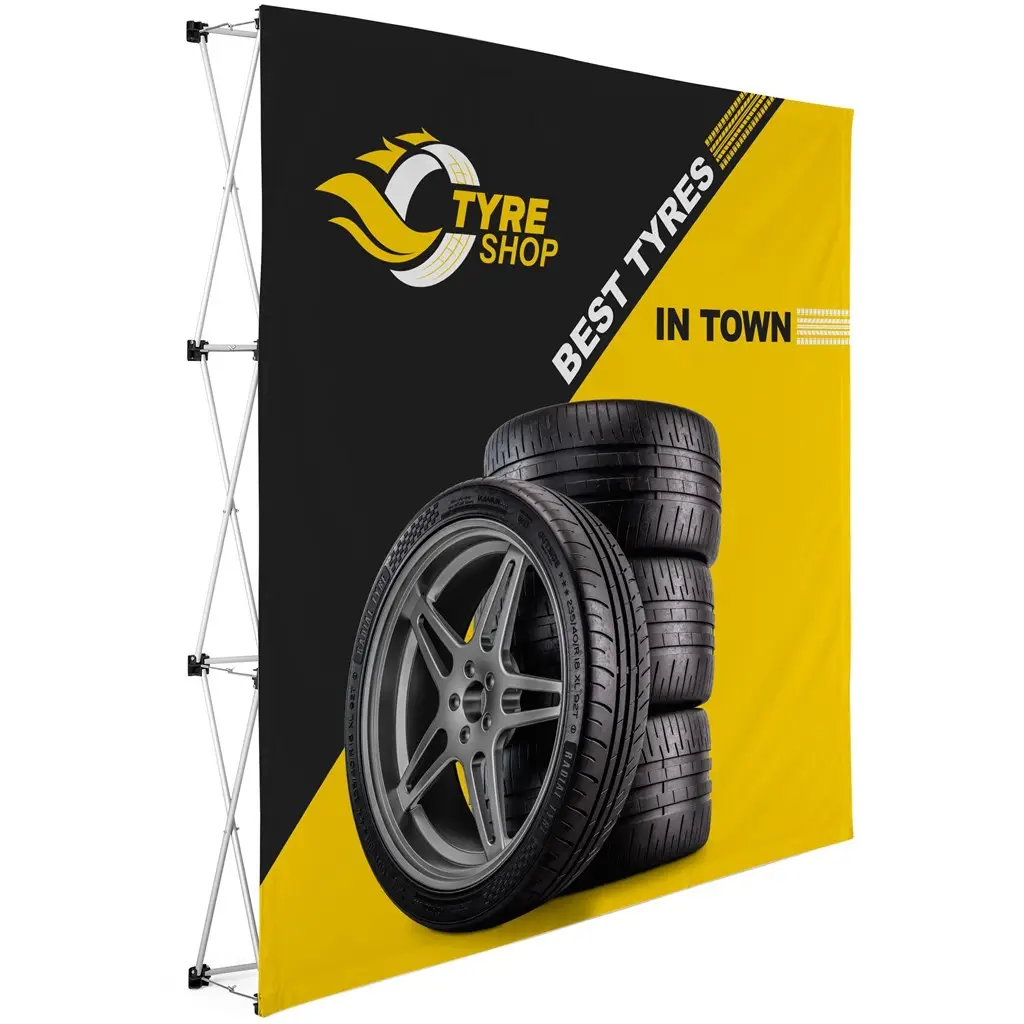 Legend Straight Banner Wall 2.25m x 2.25m | Three6ixty