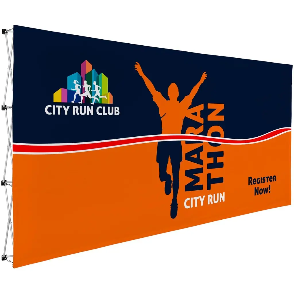 Legend Straight Banner Wall 4.45m x 2.25m | Three6ixty