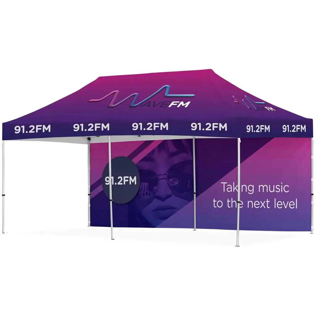 Ovation Sublimated Gazebo 6m X 3m - 1 Long Full-Wall Skin | Three6ixty
