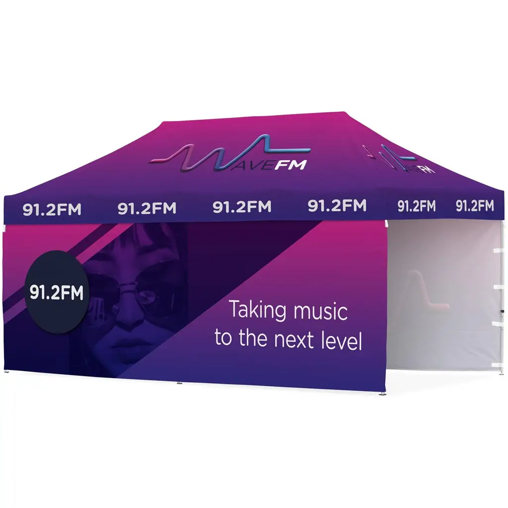 Ovation Sublimated Gazebo 6m X 3m - 2 Long Full-Wall Skins | Three6ixty