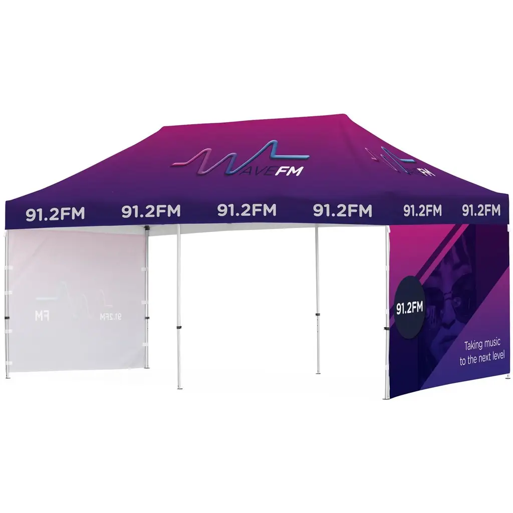 Ovation Sublimated Gazebo 6m X 3m - 2 Short Full-Wall Skins | Three6ixty
