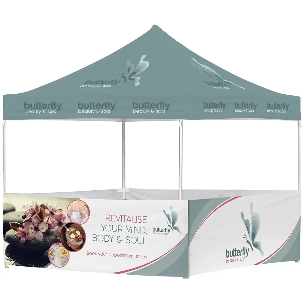 Ovation Sublimated Gazebo 3m X 3m - 4 Half-Wall Skins | Three6ixty